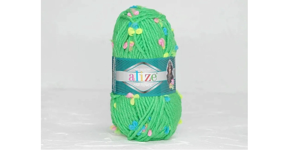 Пряжа Alize flower травяной (100гр 80м) (акрил 70% шерсть 25% па 5% ...